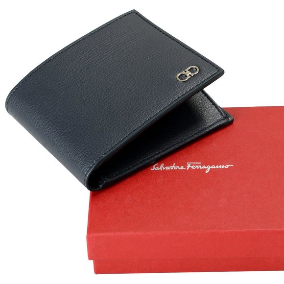 Salvatore Ferragamo | Bags | Salvatore Ferragamo Mens Navy Blue Pebbled ...
